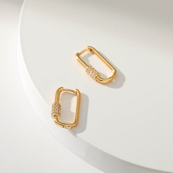 U-Shaped Diamond Earrings - Eseres Jewelry - Premium and Affordable Jewelry