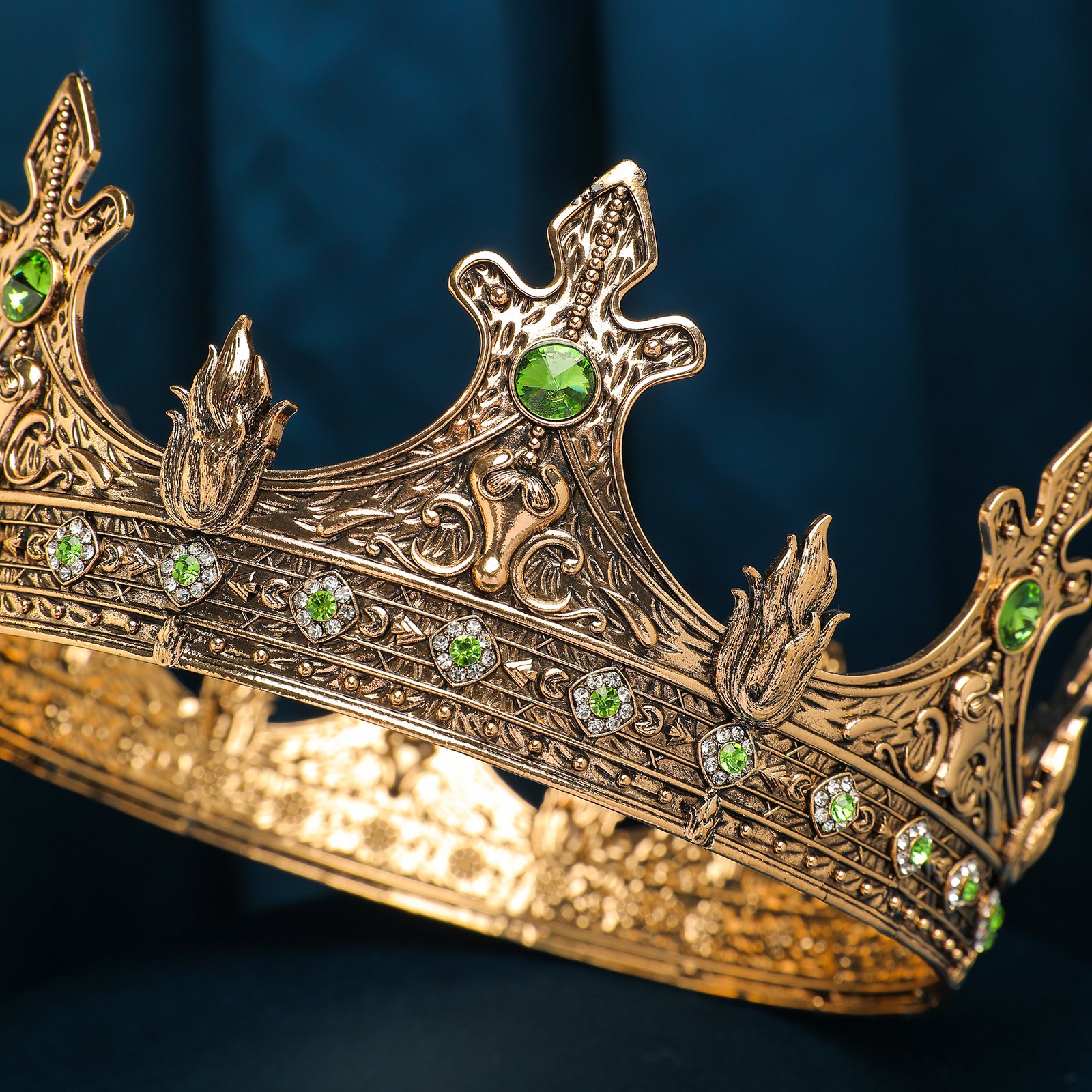 Medieval Gold King Crowns for Men Royal Costume Headwear for Party Hat ...
