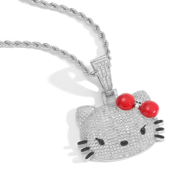 Iced Out Hello Kitty Pendant Necklace - Eseres Jewelry - Premium and ...