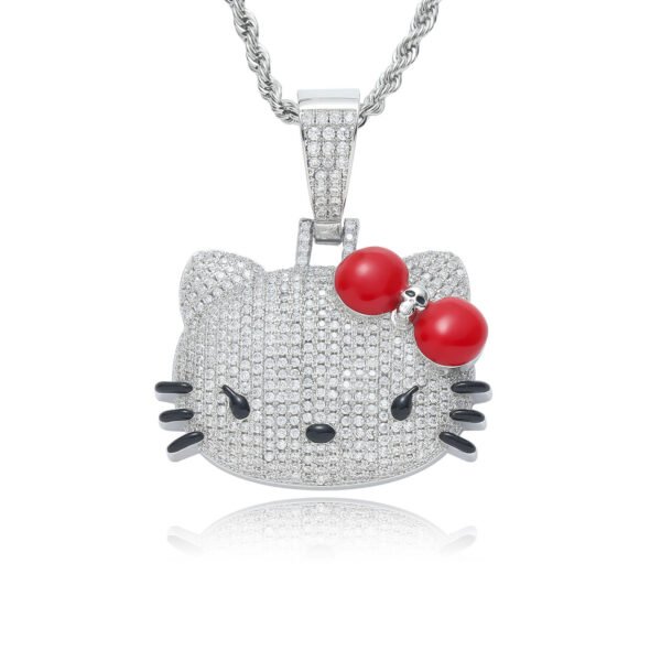 Iced Out Hello Kitty Pendant Necklace - Eseres Jewelry - Premium and ...