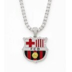 Silver FC Barcelona Pendant Necklace - Collector's Edition - Eseres ...